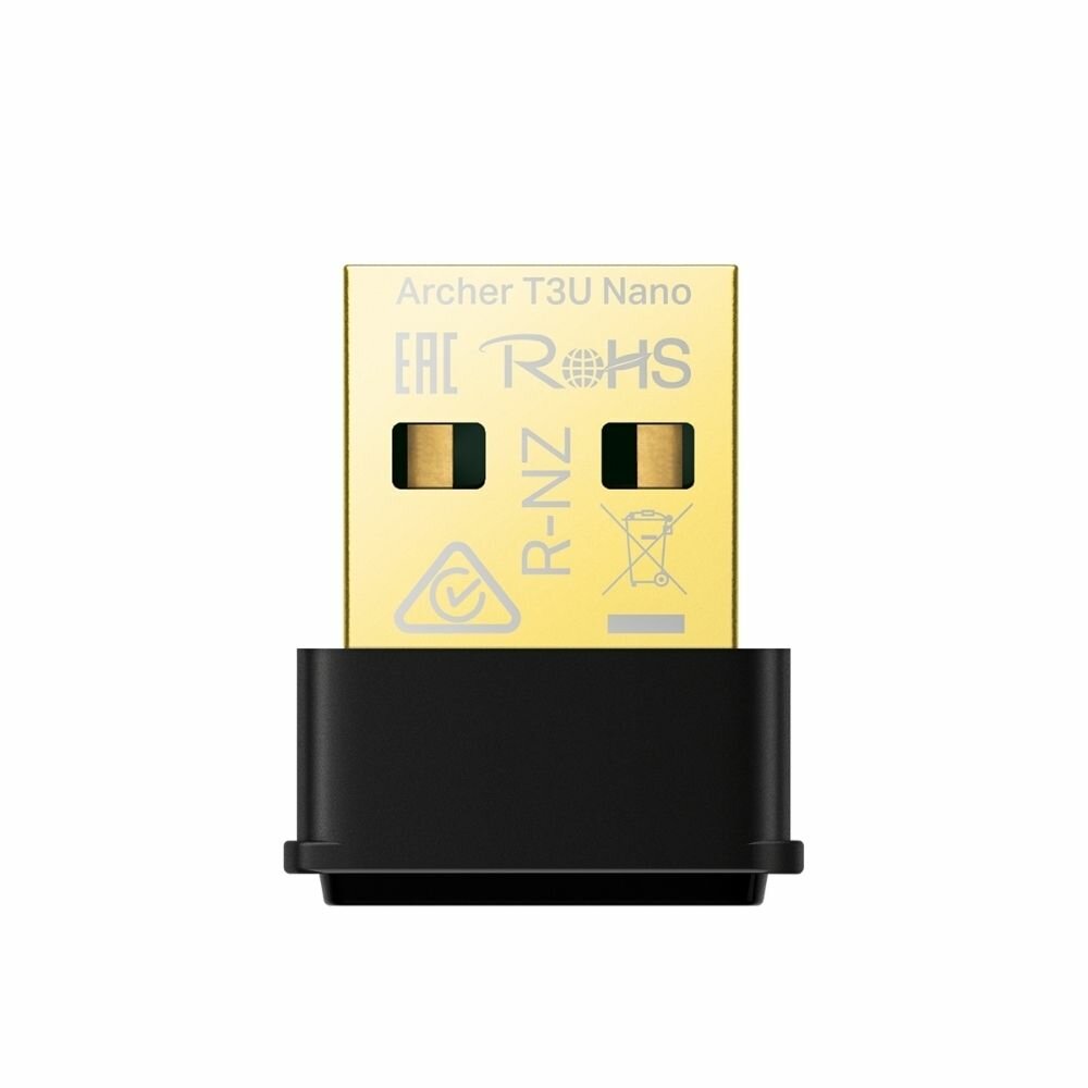 Адаптер Wi-Fi TP-LINK Archer T3U Nano (Wi-Fi 5 (802.11ac), Wi-Fi 4 (802.11n), 2.4/5.0ГГц, USB 3.0) (Archer T3U Nano)