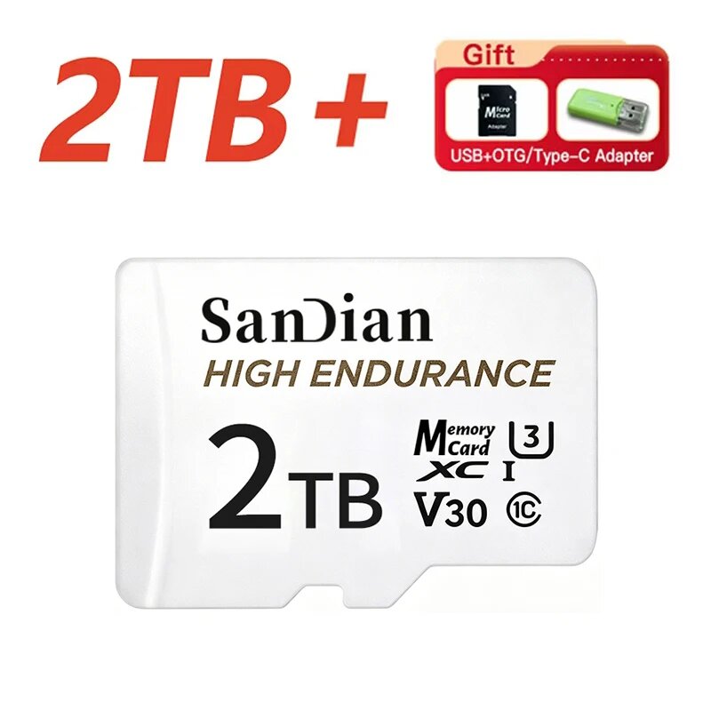 Оригинальная карта памяти Micro SD V30 C10 128/256 ГБ для видеорегистраторов 2TB