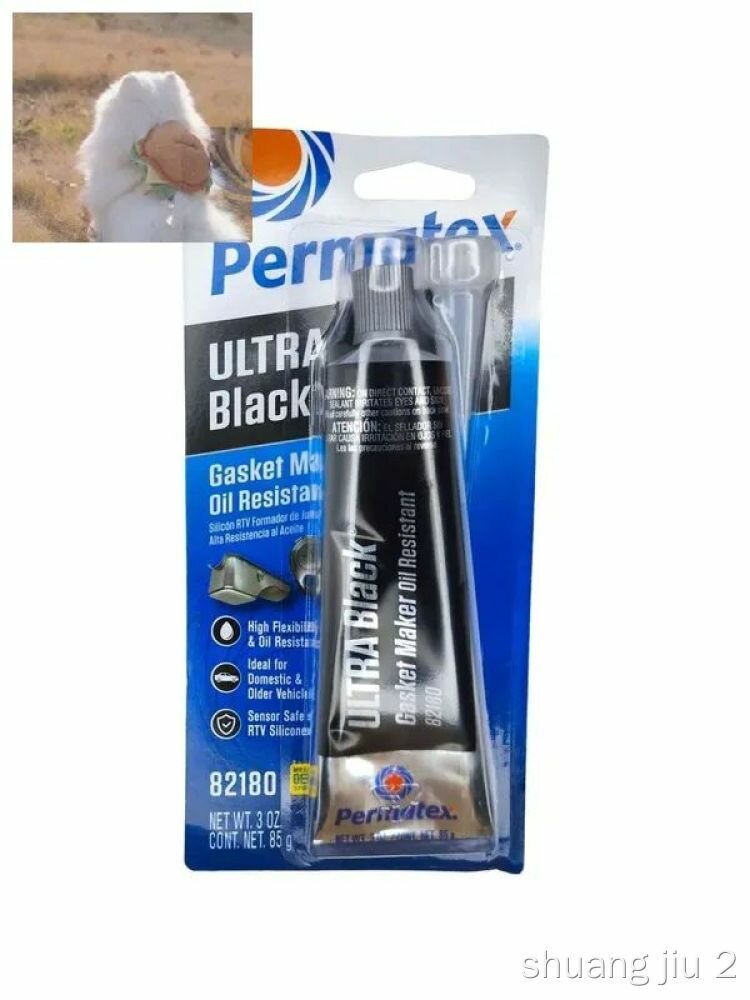 Герметик автомобильный Permatex Ultra Black 82180, 85 мл, маслостойкий силикон для авто, уплотнитель