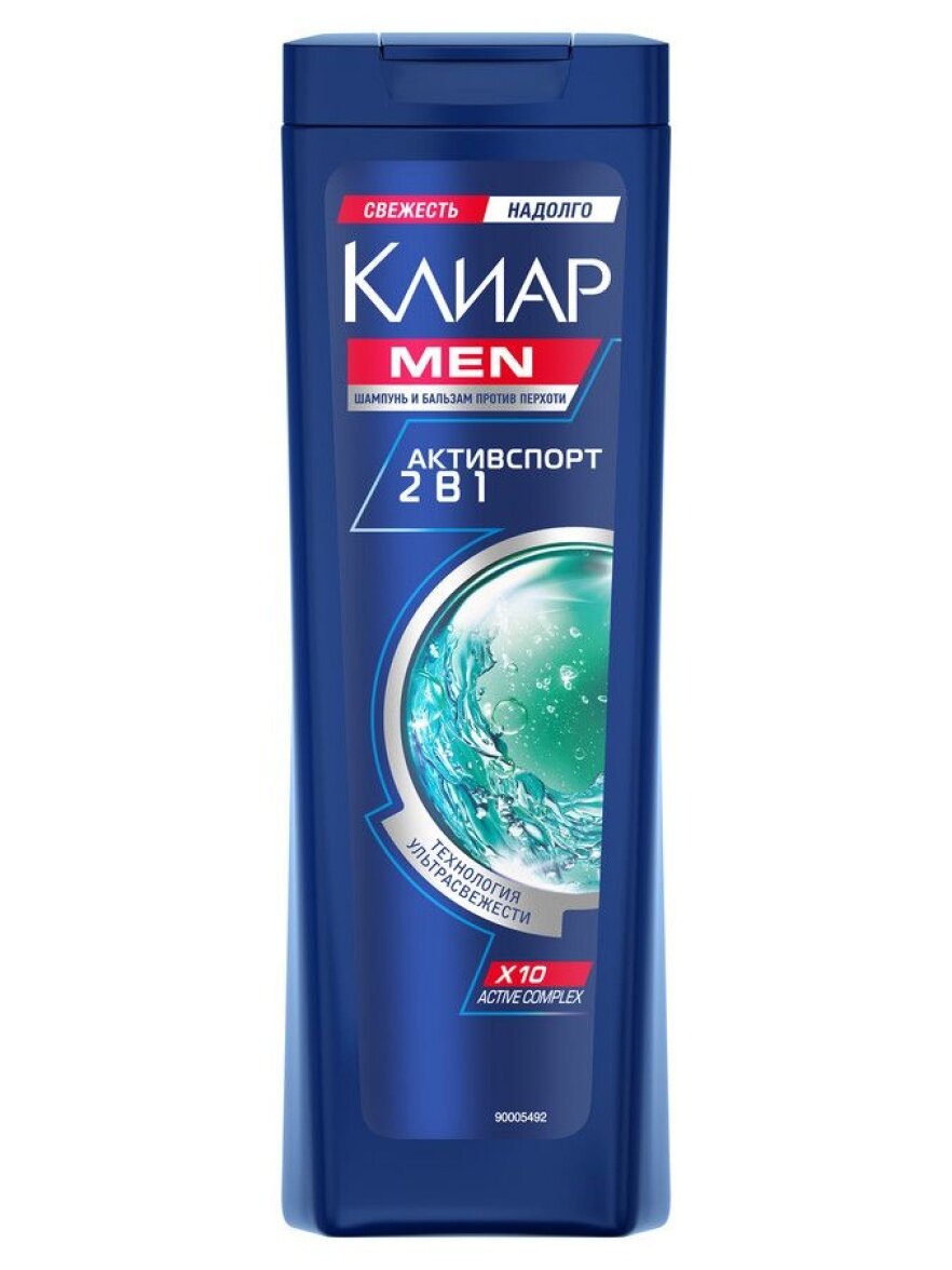 Шампунь-бальзам против перхоти Клиар (clear) клиар Men 2в1 Активспорт, 200 мл