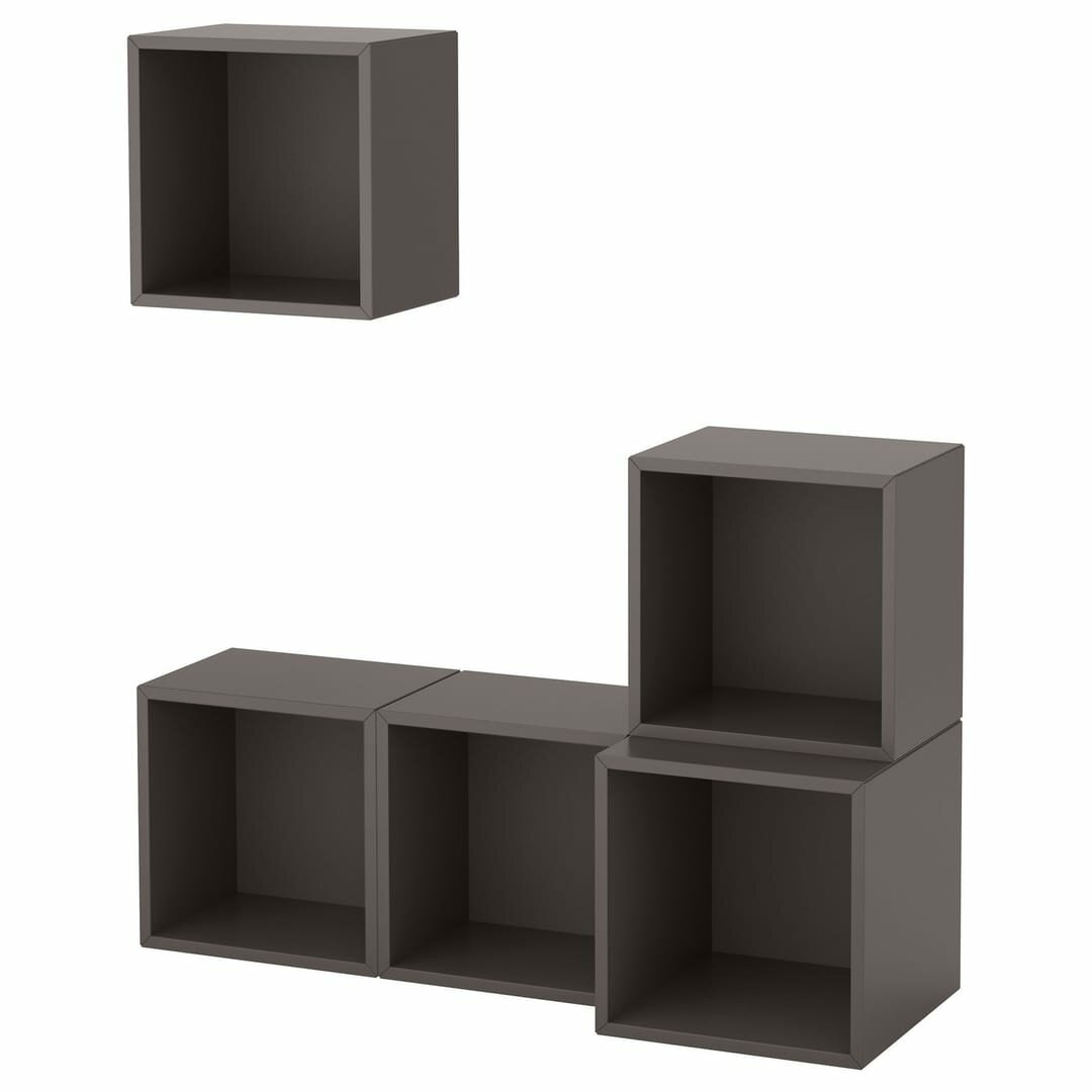 Настенная полка IKEA EKET 891.890.98, темно-серая, 105 см x 35 см x 120 см