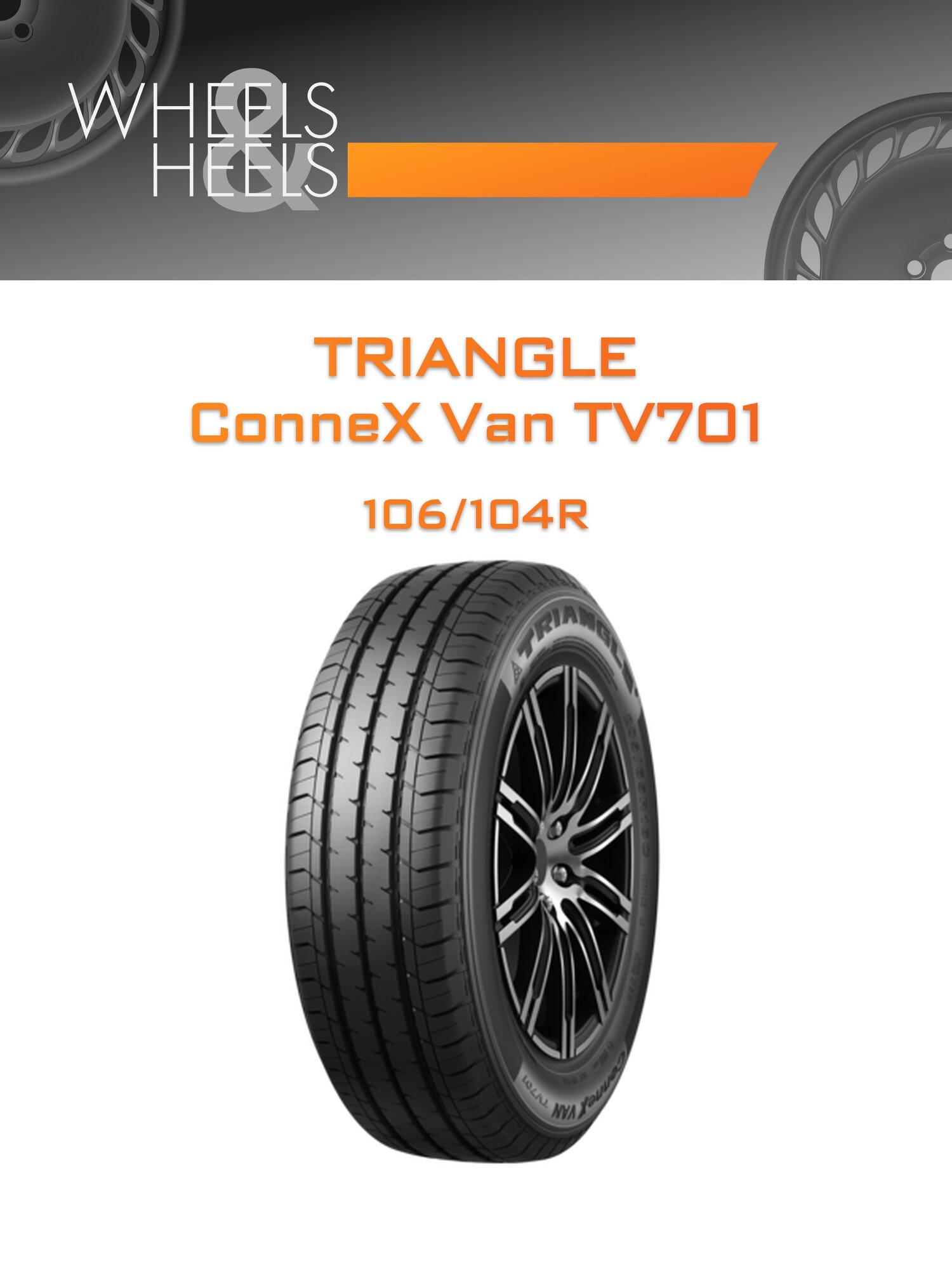 Шина автомобильная Triangle ConneX Van TV701 195/0 R14 106/104R SUMMER, летняя, универсальная