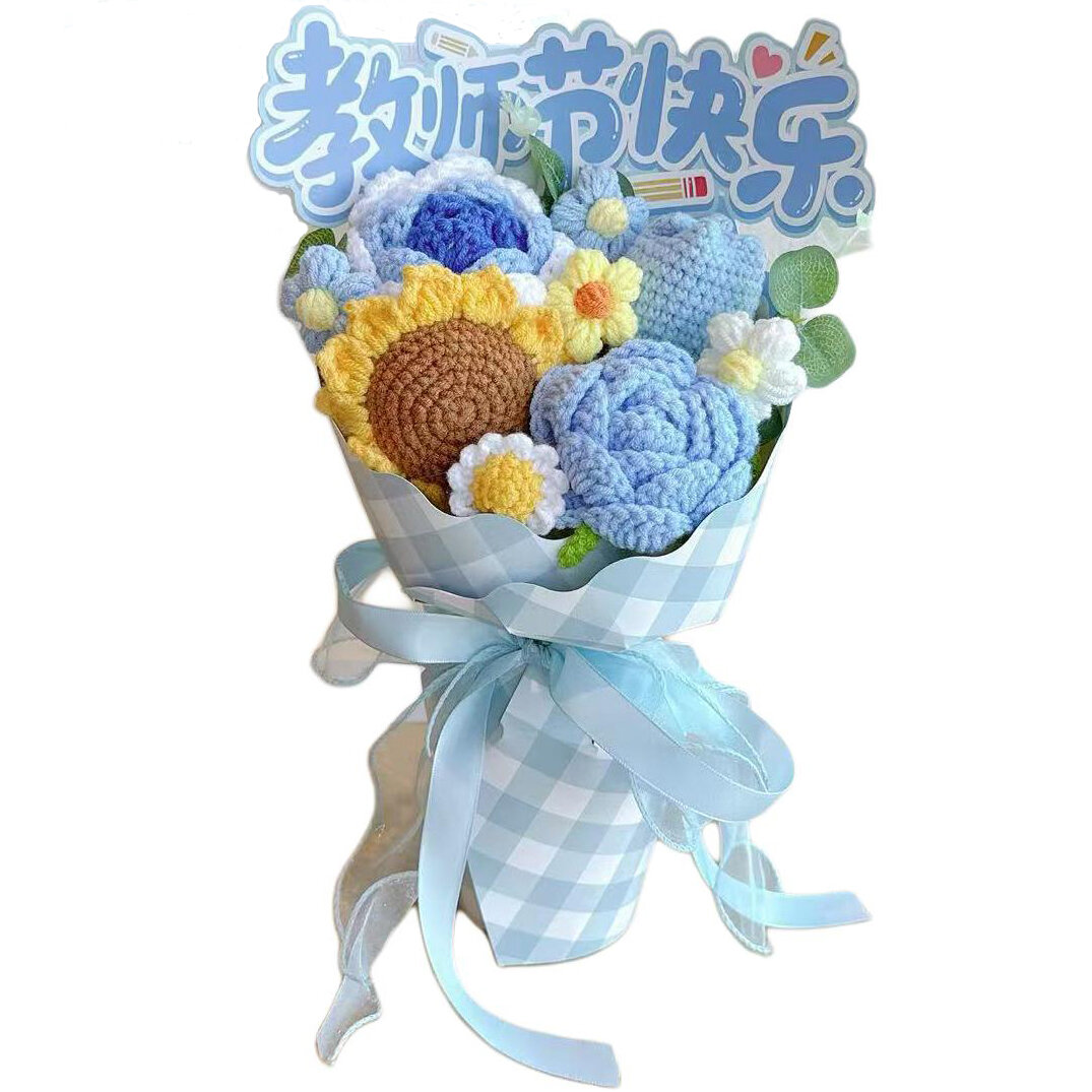 Букет AIQING CAOZHILIANWANJU Искусственный цветок, Mxh057-Blue