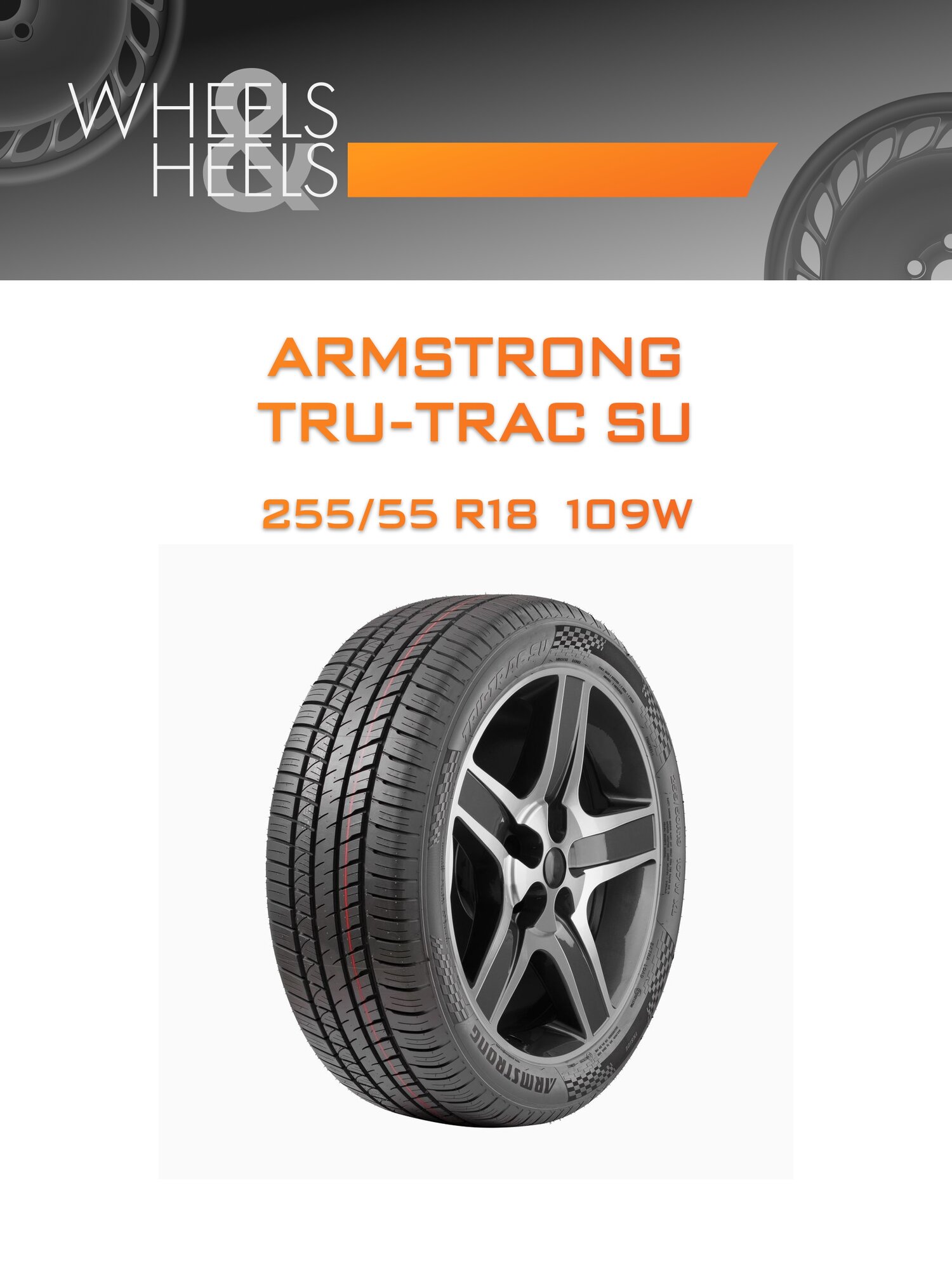 Шина автомобильная Armstrong TRU-TRAC SU HT 255/55 R18 109W XL SUMMER, летняя, универсальная