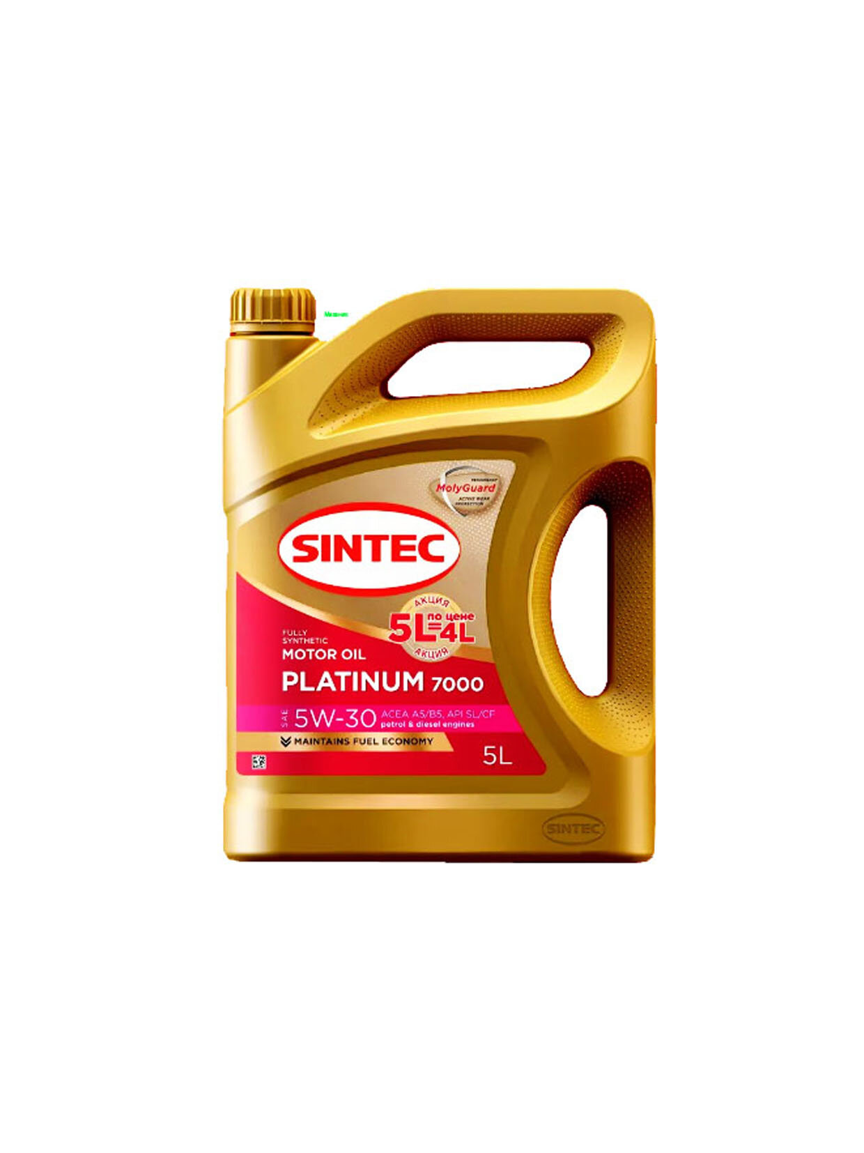 5л SINTEC PLATINUM 7000 A5 5W-30 Масло моторное, Синтетическое, 5л