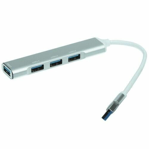 USB-разветвитель, скорость передачи данных 5 Гбит/сек, цвет- серебристый, надежный