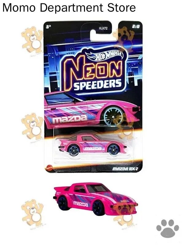 Модель автомобиля Hot Wheels Mazda RX-7 Neon Speeders 1/64