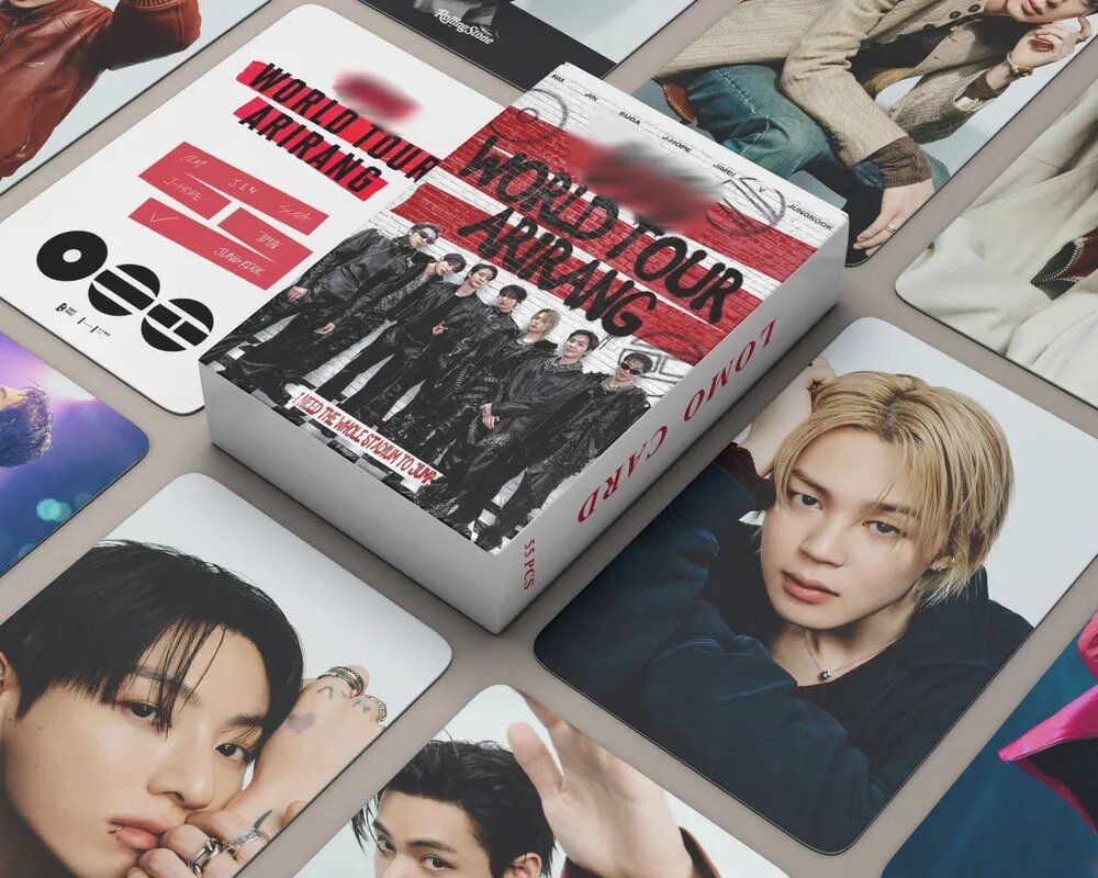 KPOP 55pcs/Box Bangtan Boys ARIRANG голографические фотокарточки BTS WORLD TOUR ARIRANG KPOP лазерные LOMO карты