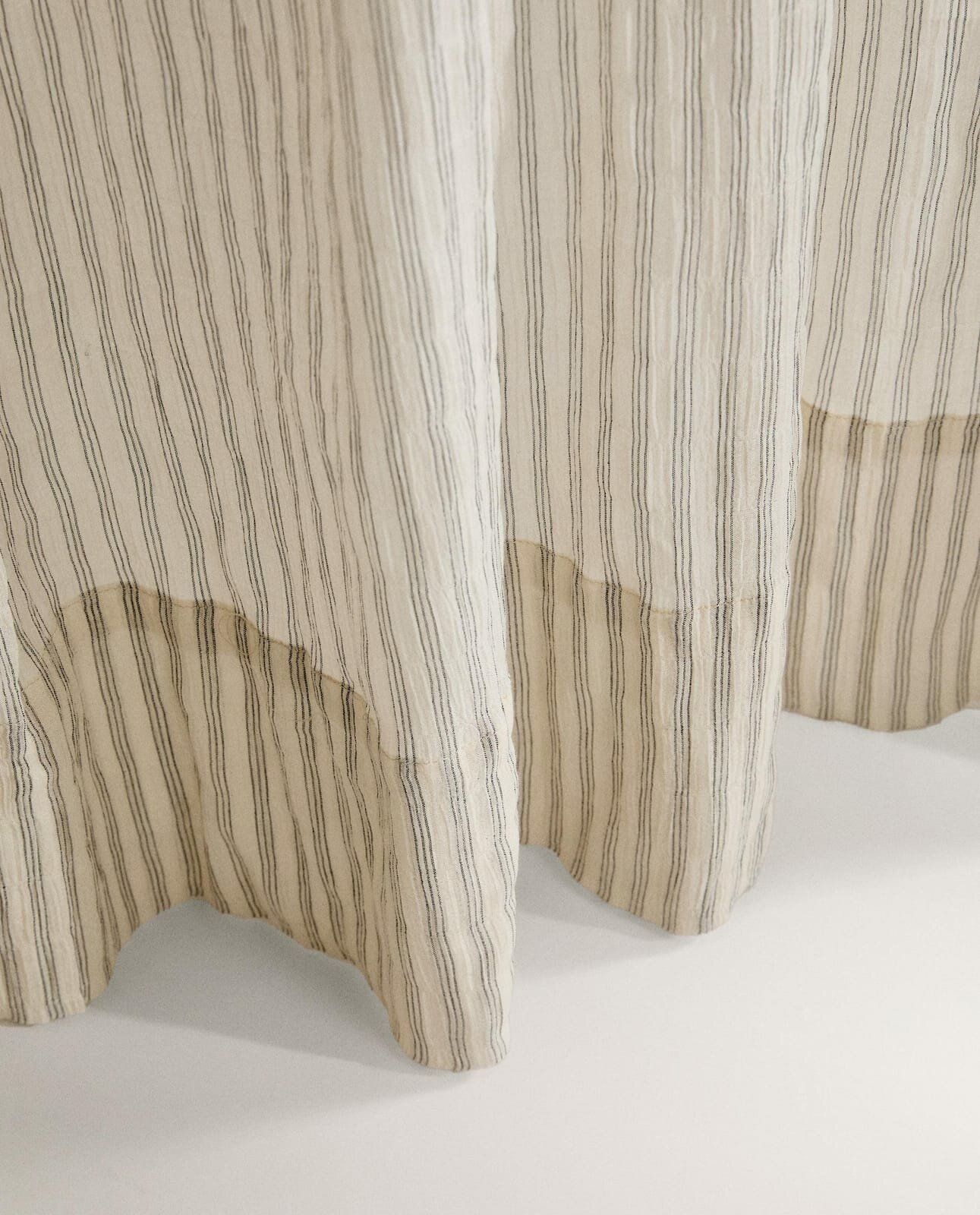 Штора ZARA HOME шифоновая занавеска в полоску, синий, 140 x 270 см 6607/032/406-73