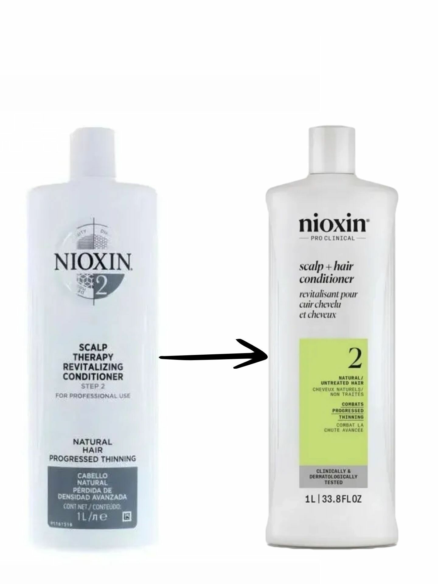Nioxin кондиционер System 2 для натуральных истонченных волос, 1000 мл