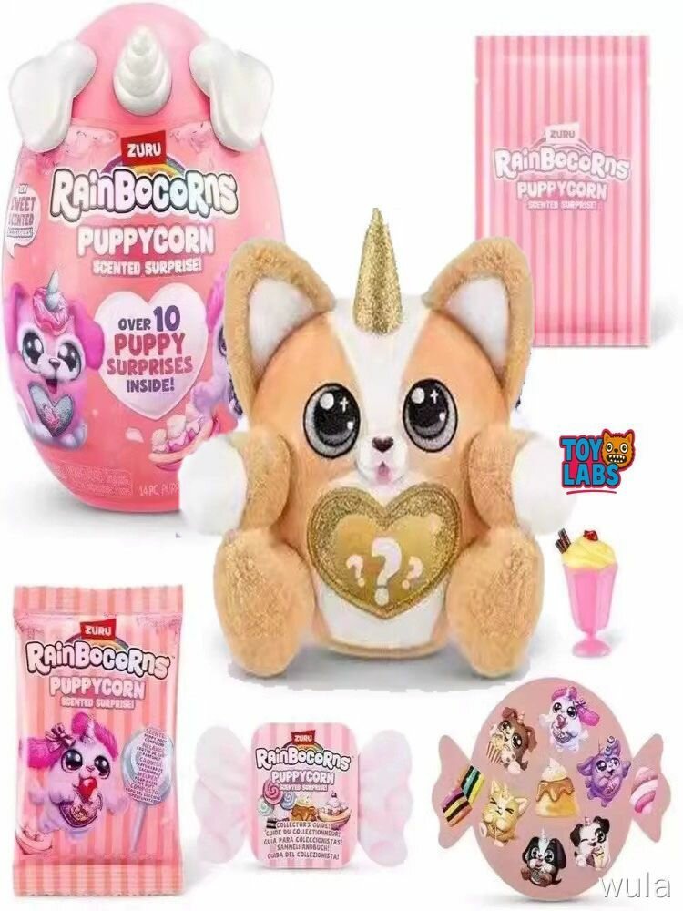 Яйцо-сюрприз Rainbocorns Zuru с плюшевой игрушкой-единорогом, 10+ сюрпризов, 14 PC, для детей, коллекционная капсула