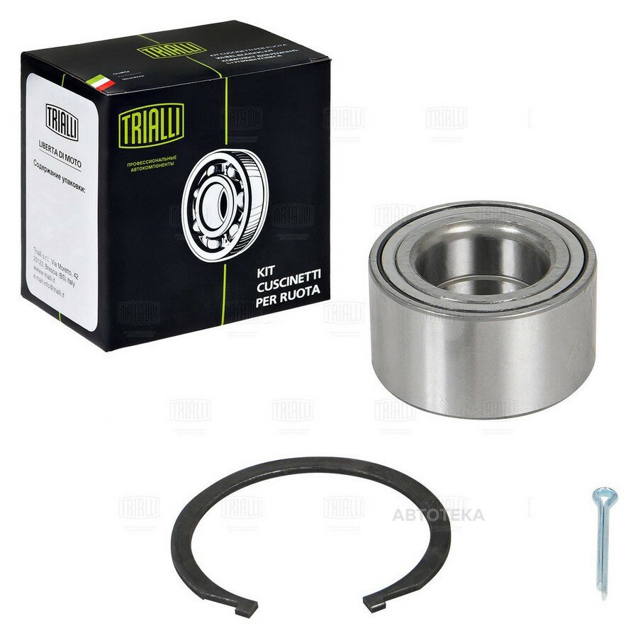 Подшипник ступицы HYUNDAI ACCENT (00-)/KIA RIO (05-) перед. (кмпл: подш./кольцо/шплинт) TRIALLI CS0873