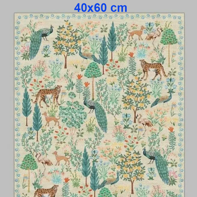 «Тихий Лес» — Декоративный Ковёр с Животными и Деревьями, 40x60