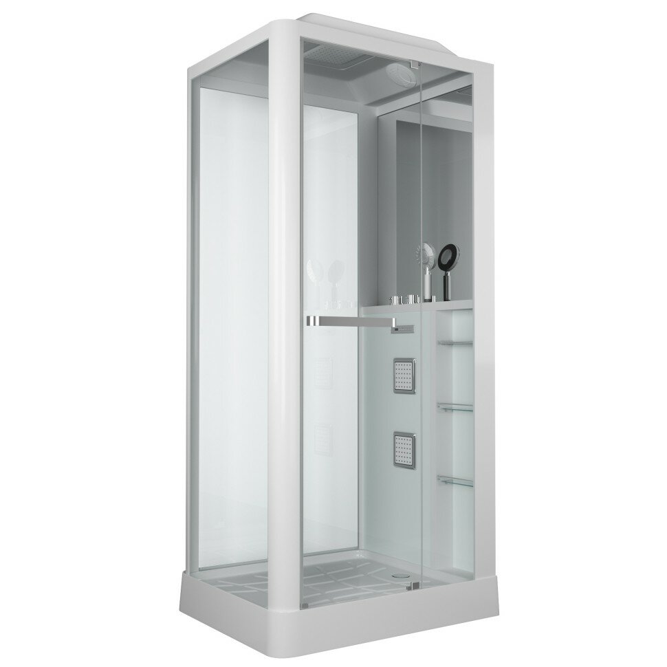 Душевая кабина Grossman Alba GR122 (80x100x225) дверь распашная,3 места