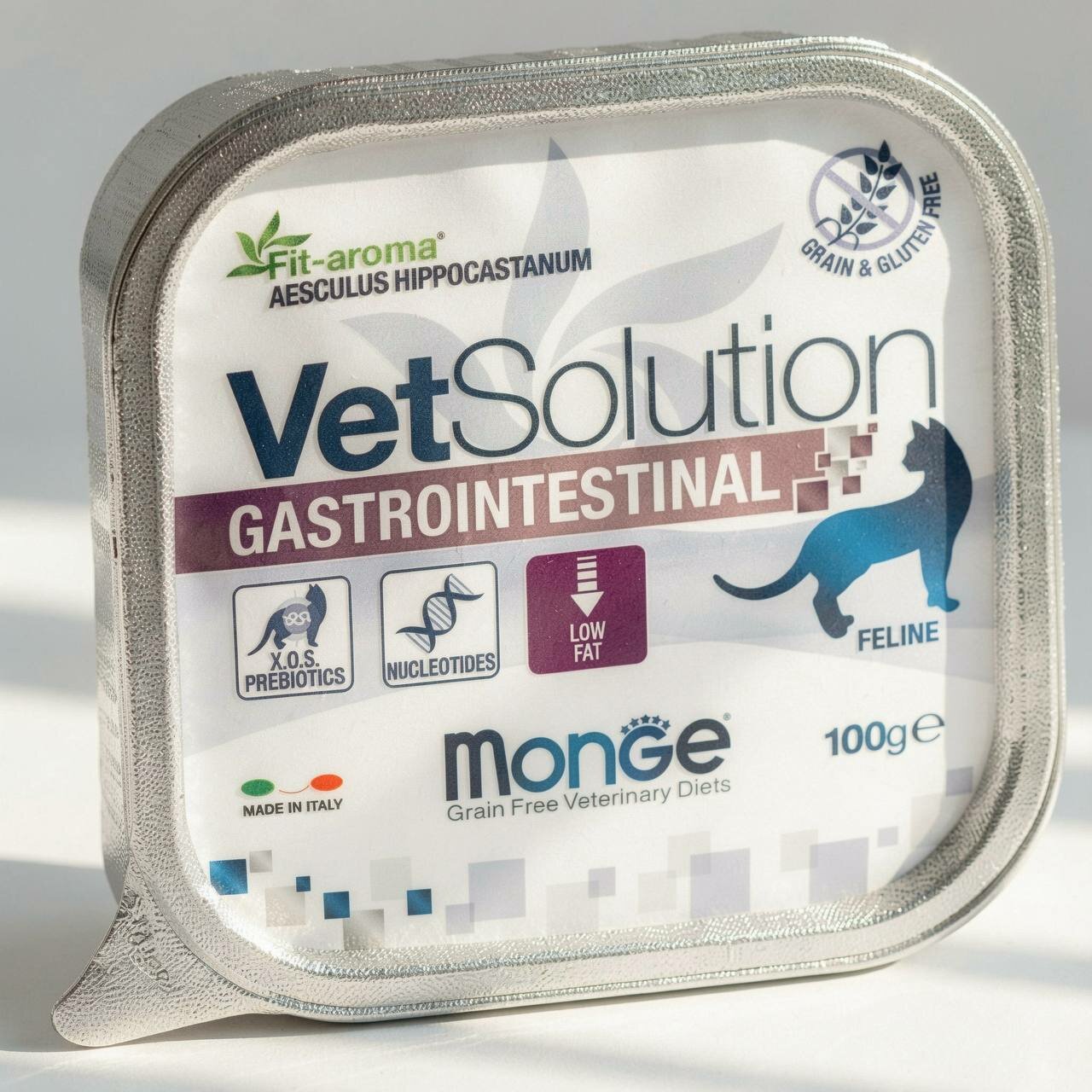 Корм для кошек Mоnge Vet Solution Gastro Intestinal, при проблемах с ЖКТ, беззерновой 12шт.×1уп.×100 г (паштет)