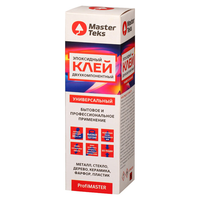 Клей эпоксидный двухкомпонентный MasterTeks ProfiMaster универсальный (233гр/140гр)