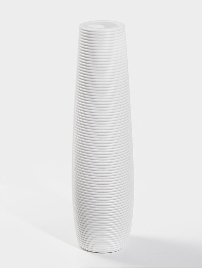 Ваза напольная «Логанс», 58×11 см, пластик, белая