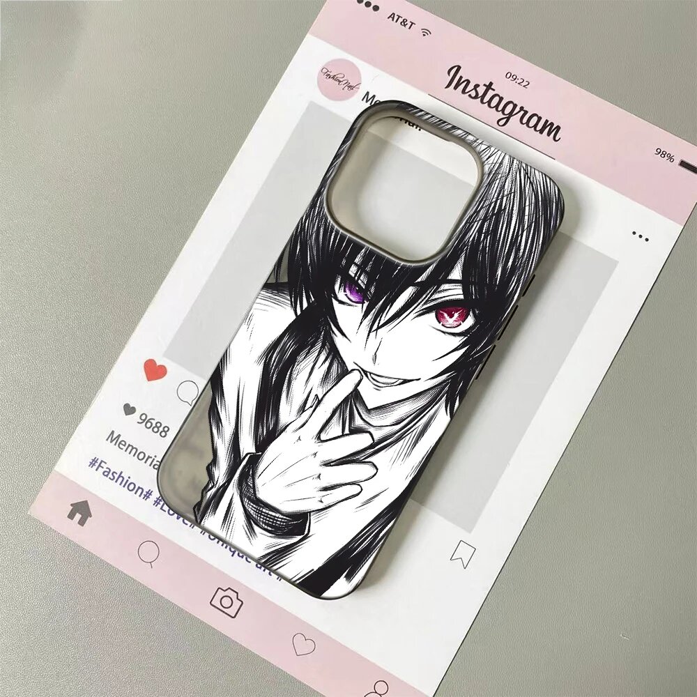 Чехол для телефона с аниме-дизайном Code Geass для iPhone 17, 16e, 16, 15, 14, 13, 12, 11 Mini, Air, Pro, Max, X, XR, XS Max, Plus – задняя крышка