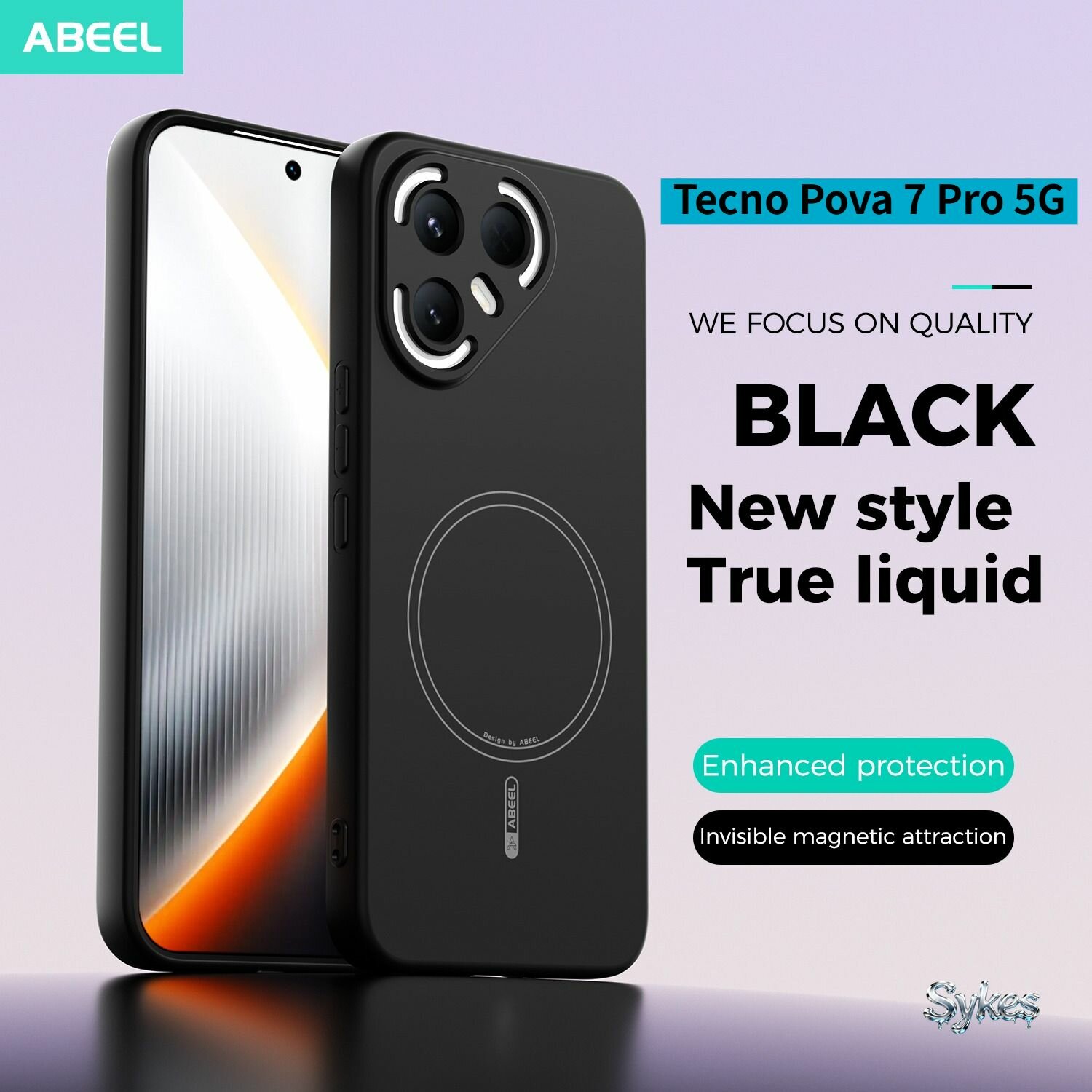 Модное MagSafe чехол на Tecno Pova 7 Pro 5G ( Техно Пова 7 Про 5G ) /жидкий силикон