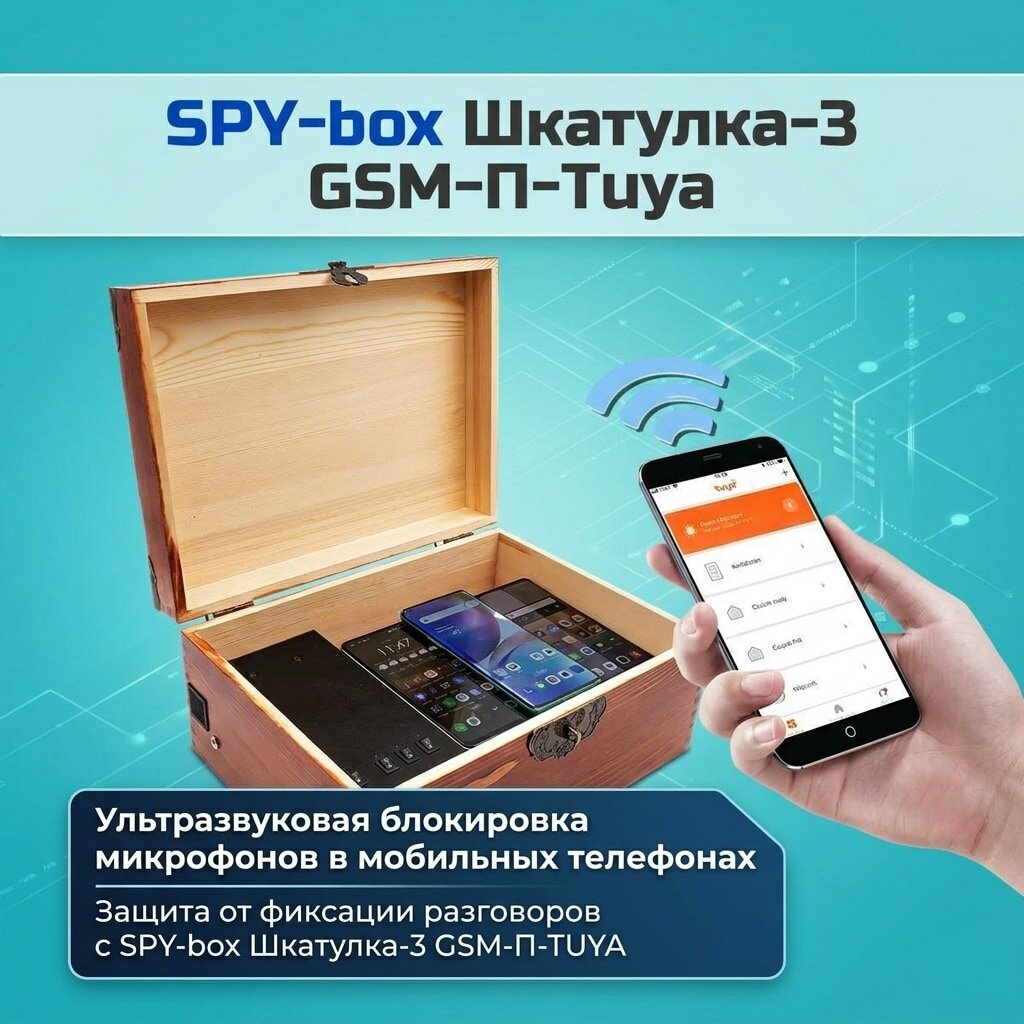 Акустический ультразвуковой сейф - SPY Шкатулка-3 GSM-П-TUYA