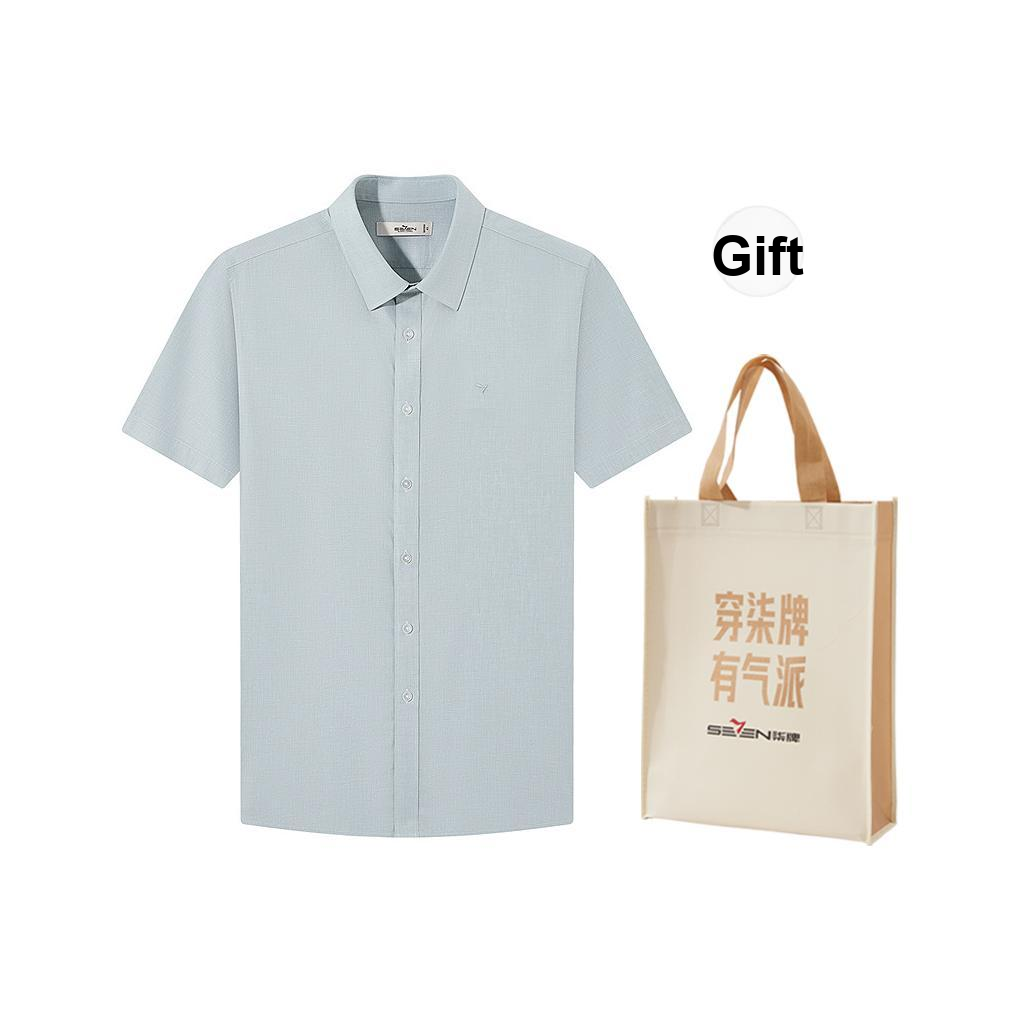 Рубашка Seven7, размер 38, серый/зеленый — фото 1