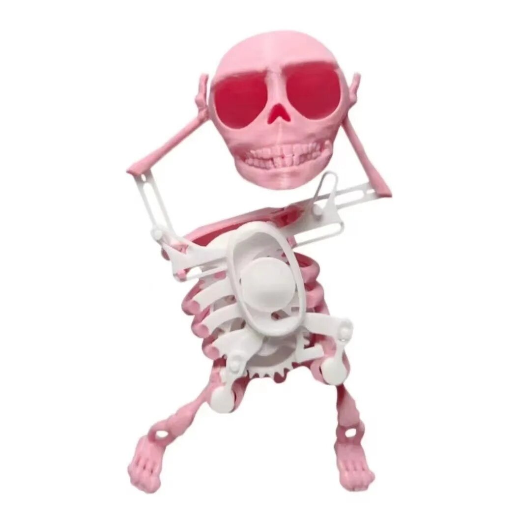 Танцующий скелет Mr.Boo пластик Розовый, Pink