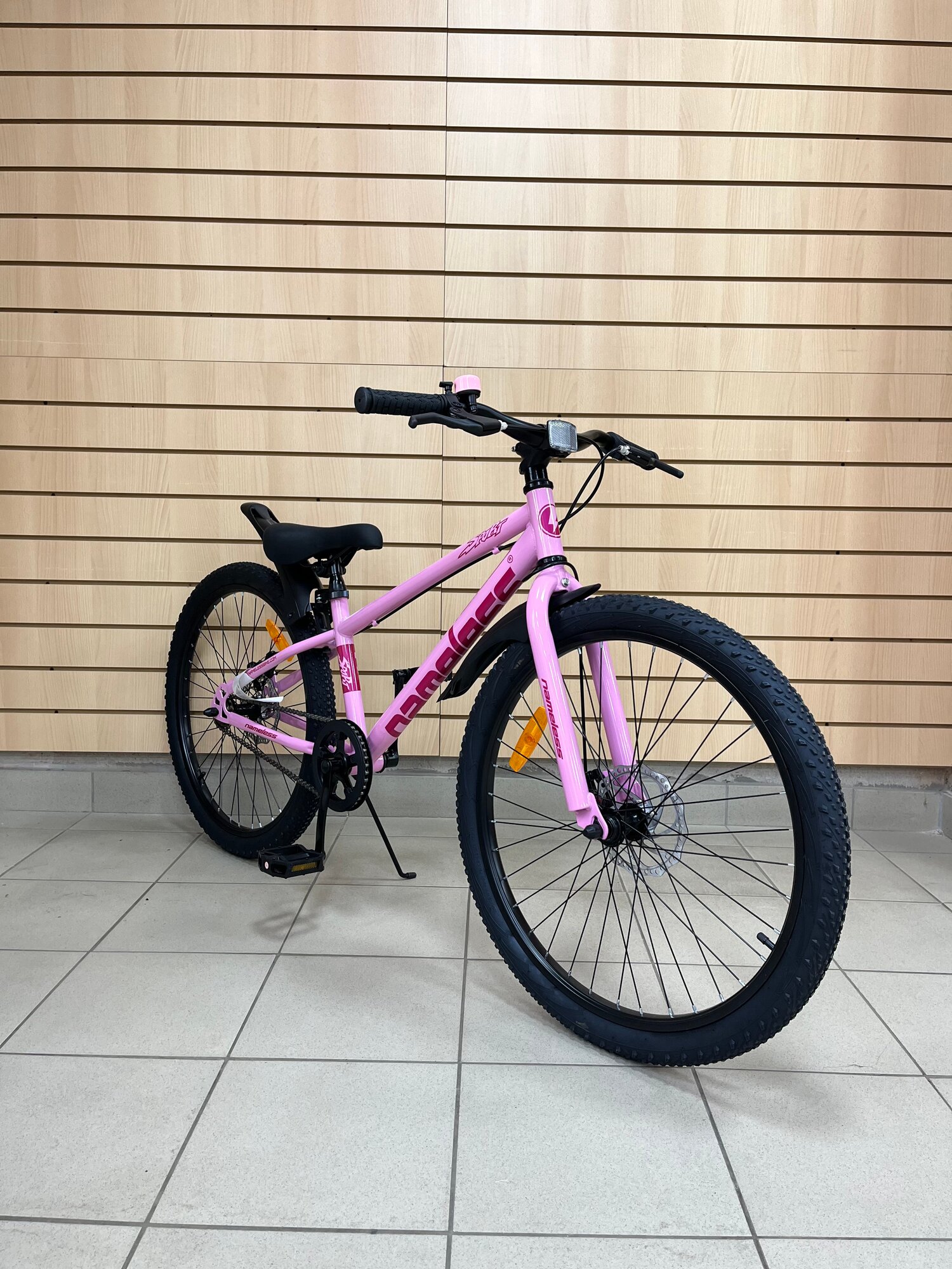 Горный велосипед BREND NAMELESS ORIGINAL SPORT D, диаметр колес 22", рама сталь, розовый