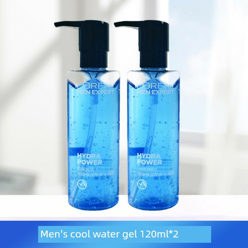 Увлажняющий гель L'Oreal Men's Water Moisturizing Gel 120мл/50мл, тоник для ухода за кожей для мужчин, увлажняющий и