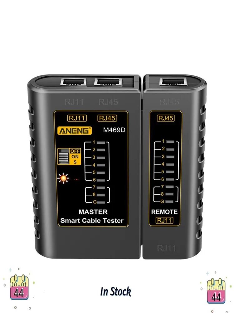 E1ANENG M469D RJ45 Кабельный тестер RJ11 RJ12 CAT5 UTP Тестер сетевого кабеля Сетевой инструмент Ремонт сети A