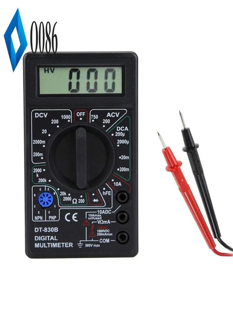 (E J H N) DT830B DC/AC ЖК-Цифровой Мультиметр 750/1000 В Вольтметр Амперметр