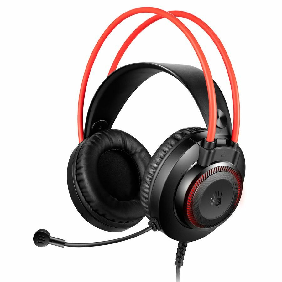 Гарнитура A4Tech G200S USB/ BLACK +RED Гарнитура Bloody G200S чёрный/красный, проводная, подсветка