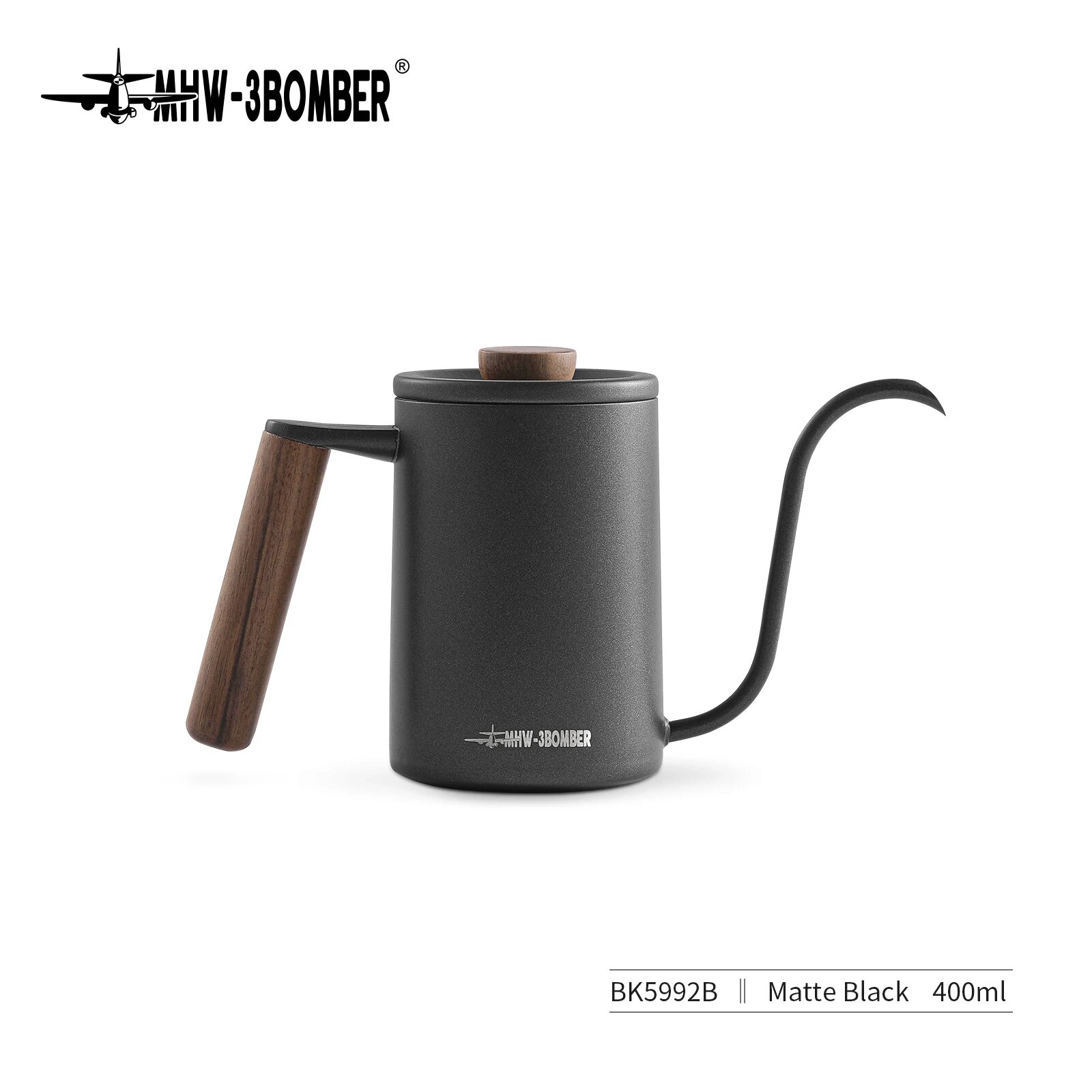 MHW-3BOMBER Planet ручной чайник для заваривания 400ml Matte Black