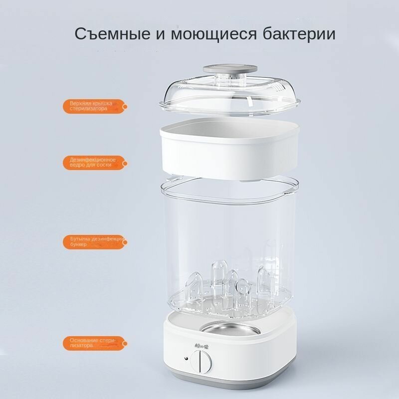 Детские бутылочки, игрушки и посуда Паровой стерилизатор два в одном , полностью автоматический высокотемпературный стерилизатор, белый