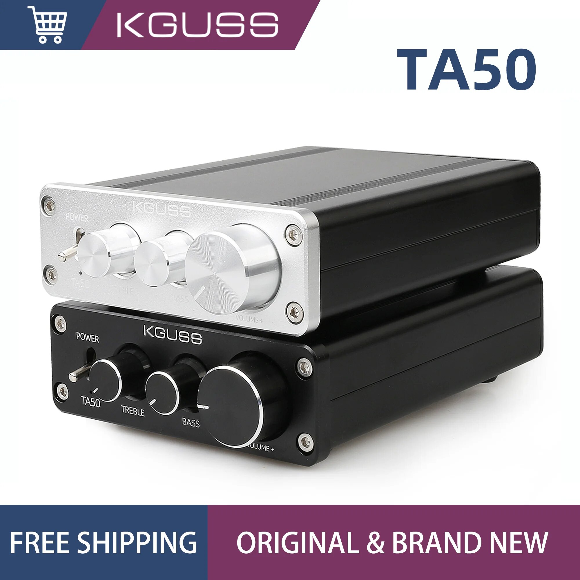 KGUSS TA50 Черный, 50 Вт, стереоусилитель