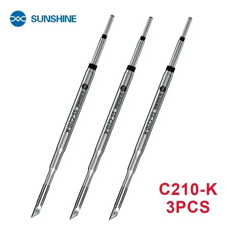 Паяльные жала TOOKKS для паяльных станций GVM T210, GVM T115 C210- 3PCS K