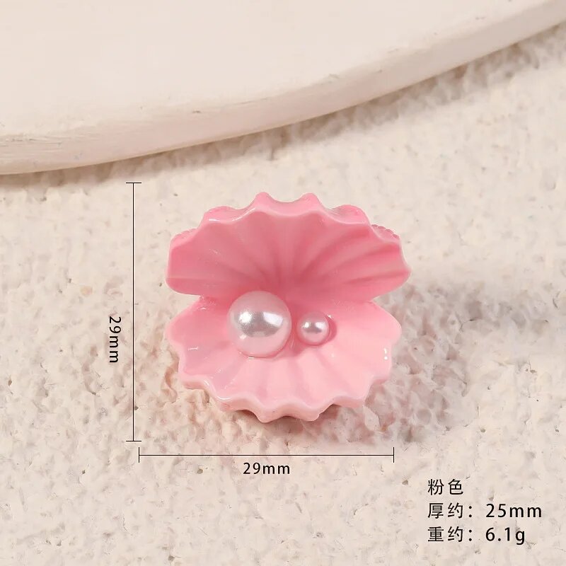 Миниатюрные фигурки ракушек из резины, 10 шт. pink
