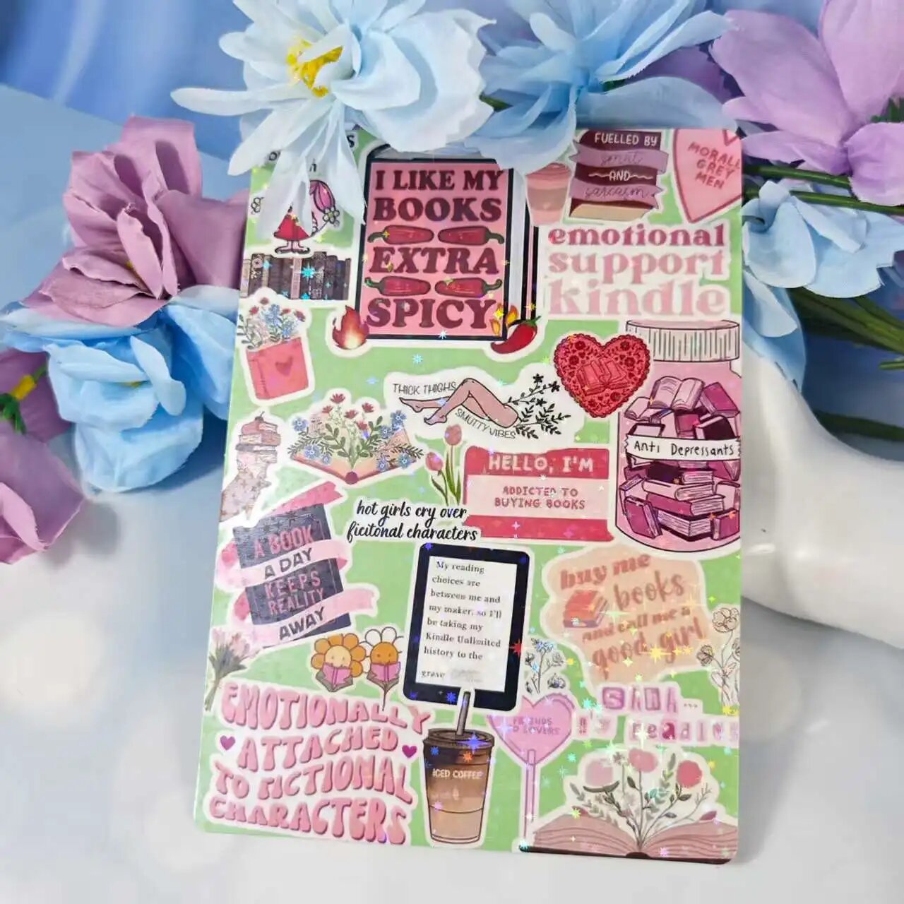 Декоративные карточки с бантиками для чехла Kindle Розовый, Style 14