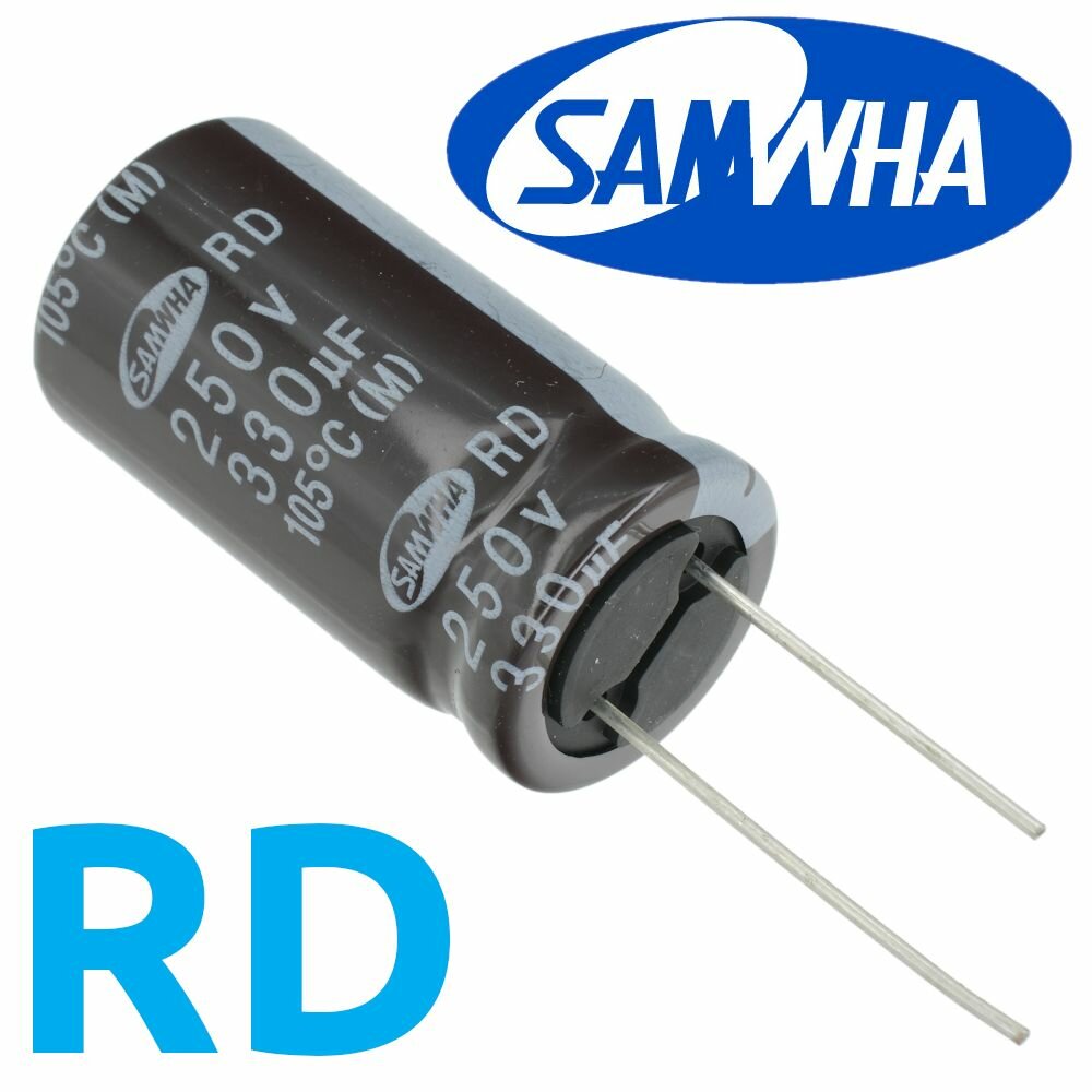 330мкФ 250В / RD / 22x41 / 105 С / конденсатор электролитический (3шт)