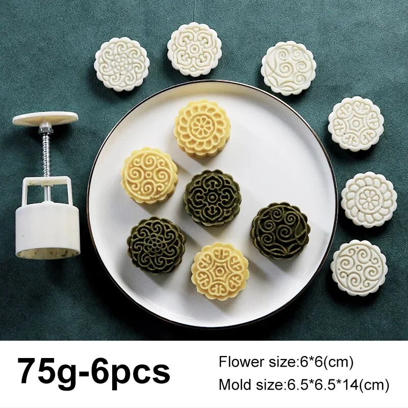 Форма для лунных пряников 75g 6pcs R