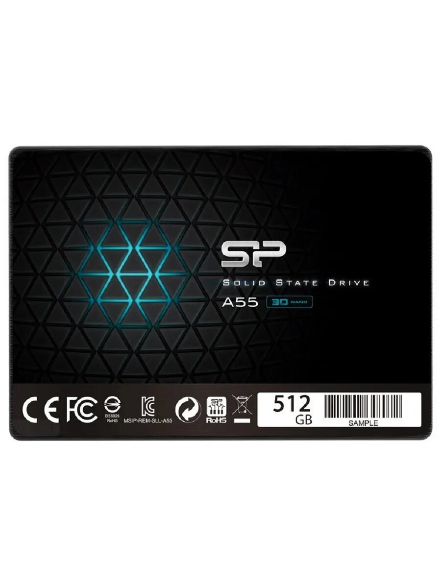 SSD-накопитель Silicon Power Ace A55 SP512GBSS3A55S25, 512ГБ, 2.5", SATA