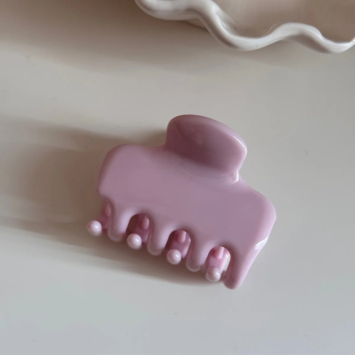 Розовая заколка для волос краб, пластик, 03 Pink