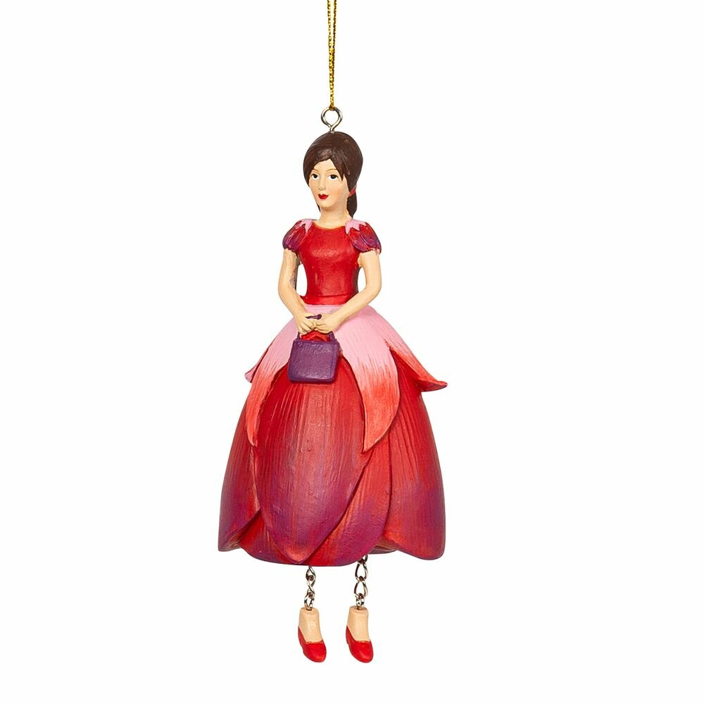 Фигурка Fiebiger Floristik GmbH "Blumenmadchen", Фуксия, декоративная, красная