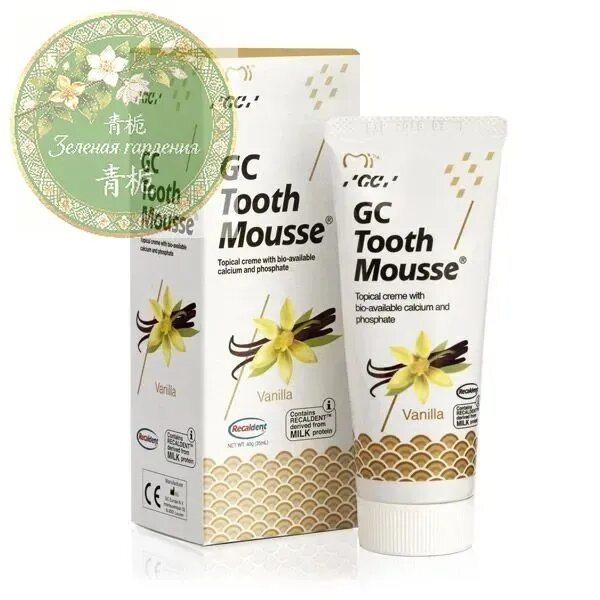 Зубной гель Тус Мусс (Tooth Mousse), для снижения чувствительности, 40г, Ваниль,