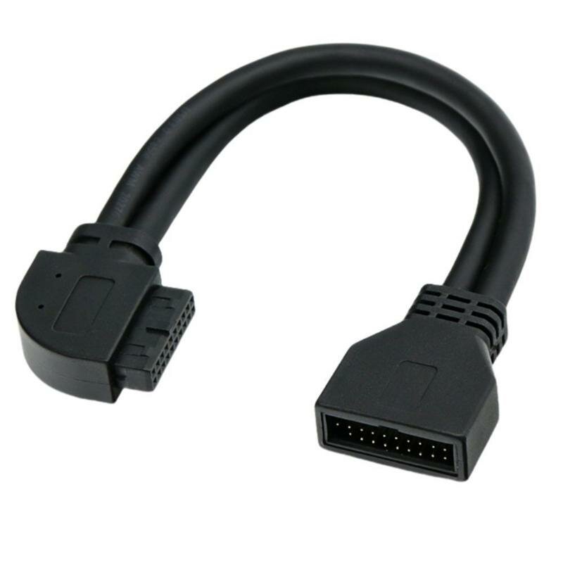 Кабель-удлинитель USB 3.0 для передней панели, 25 см, 90°, 19-20 pin, Правый изгиб