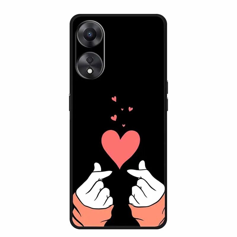 Для OPPO A78 5G модная силиконовая Мягкая задняя крышка из ТПУ для Oppo Черный, 56, For OPPO A58X