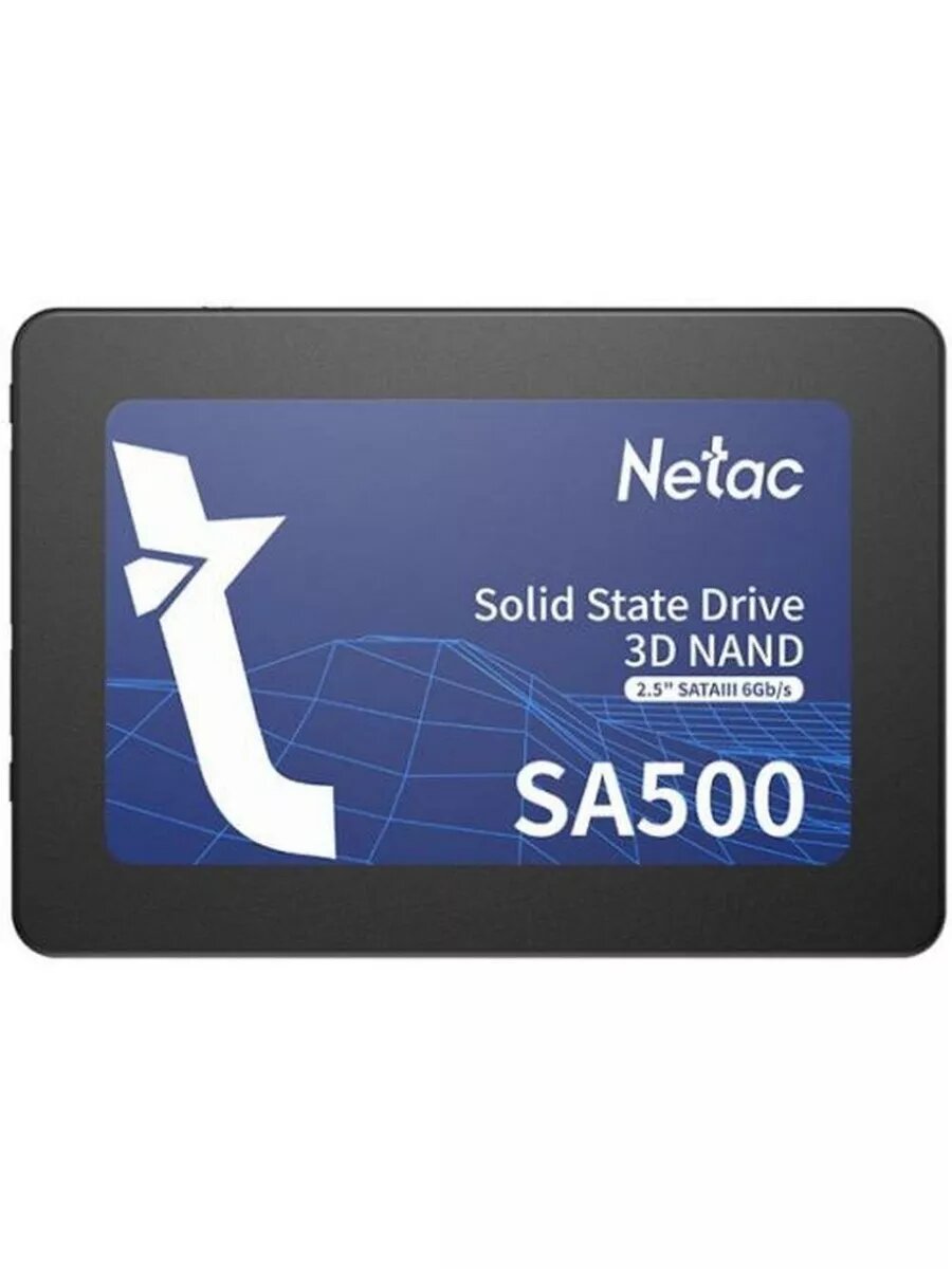 SSD-накопитель Netac SA500 NT01SA500-1T0-S3X, 1TB, 2.5", SATA III, TLC 3D NAND