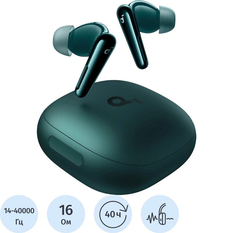 Наушники ANKER Soundcore Liberty 4 Pro, Bluetooth, зеленый [a3954g61