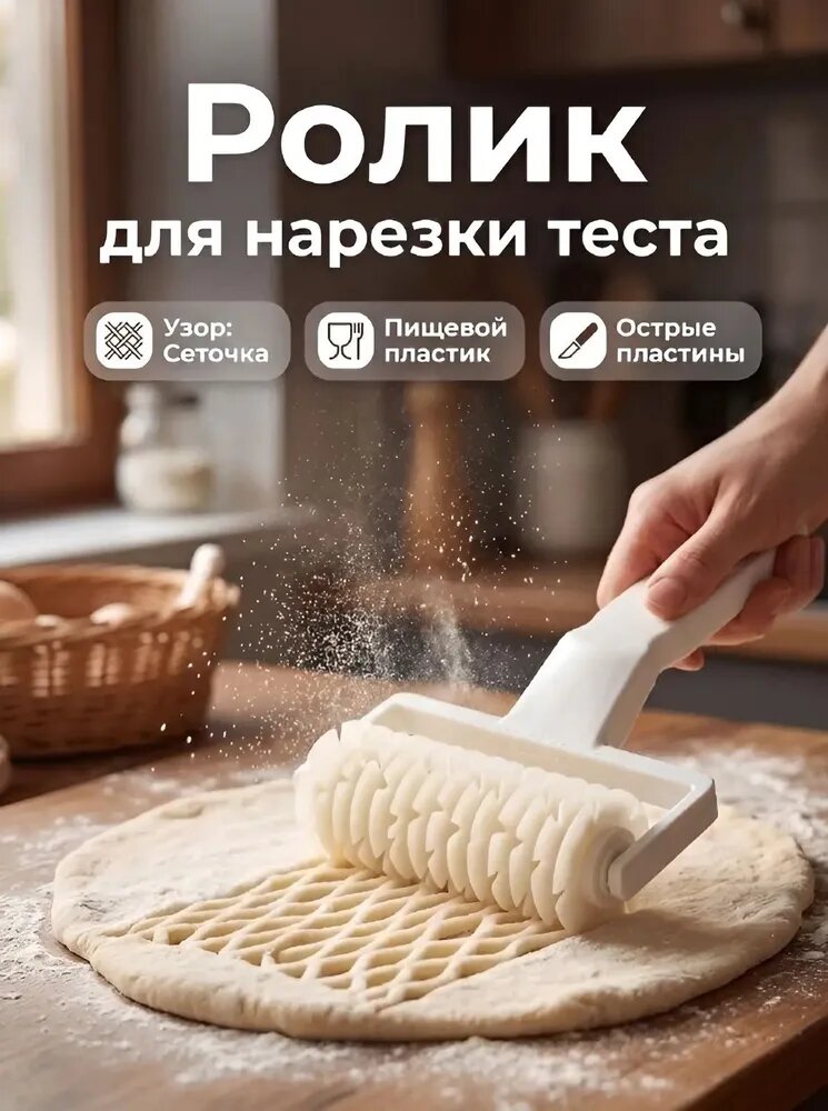 Ролик для теста, 20 см х 12 см, 1 предм.