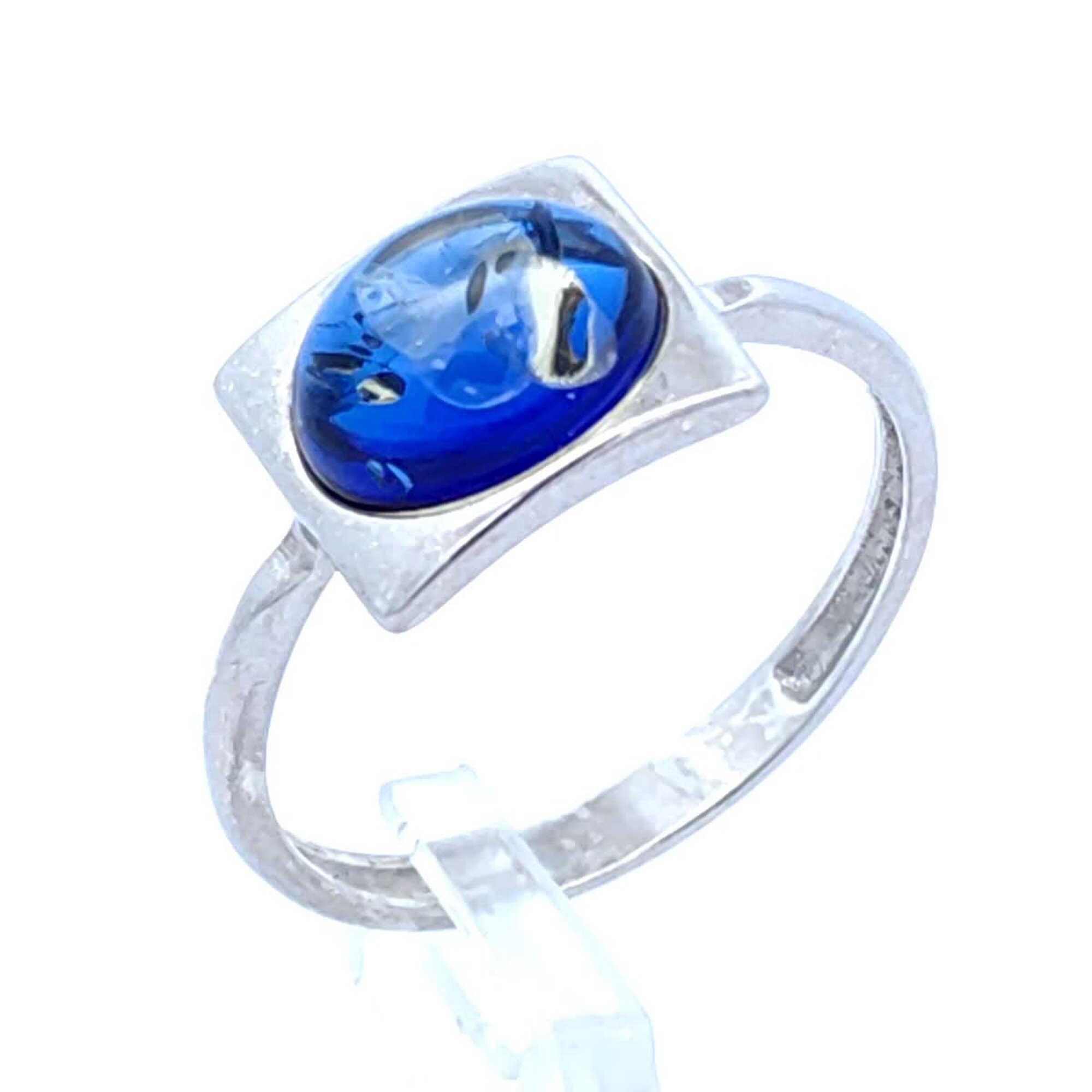 Кольцо Diamant online, серебро, 925 проба, родирование, янтарь