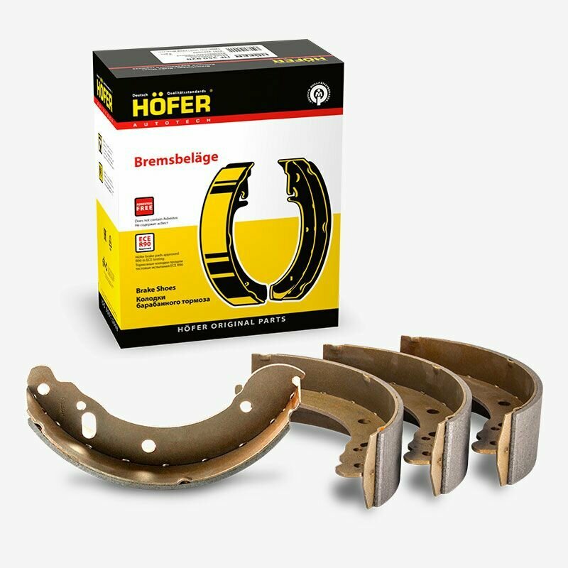 Тормозные колодки задние барабанные HOFER HF350930 для а/м ГАЗ 3302